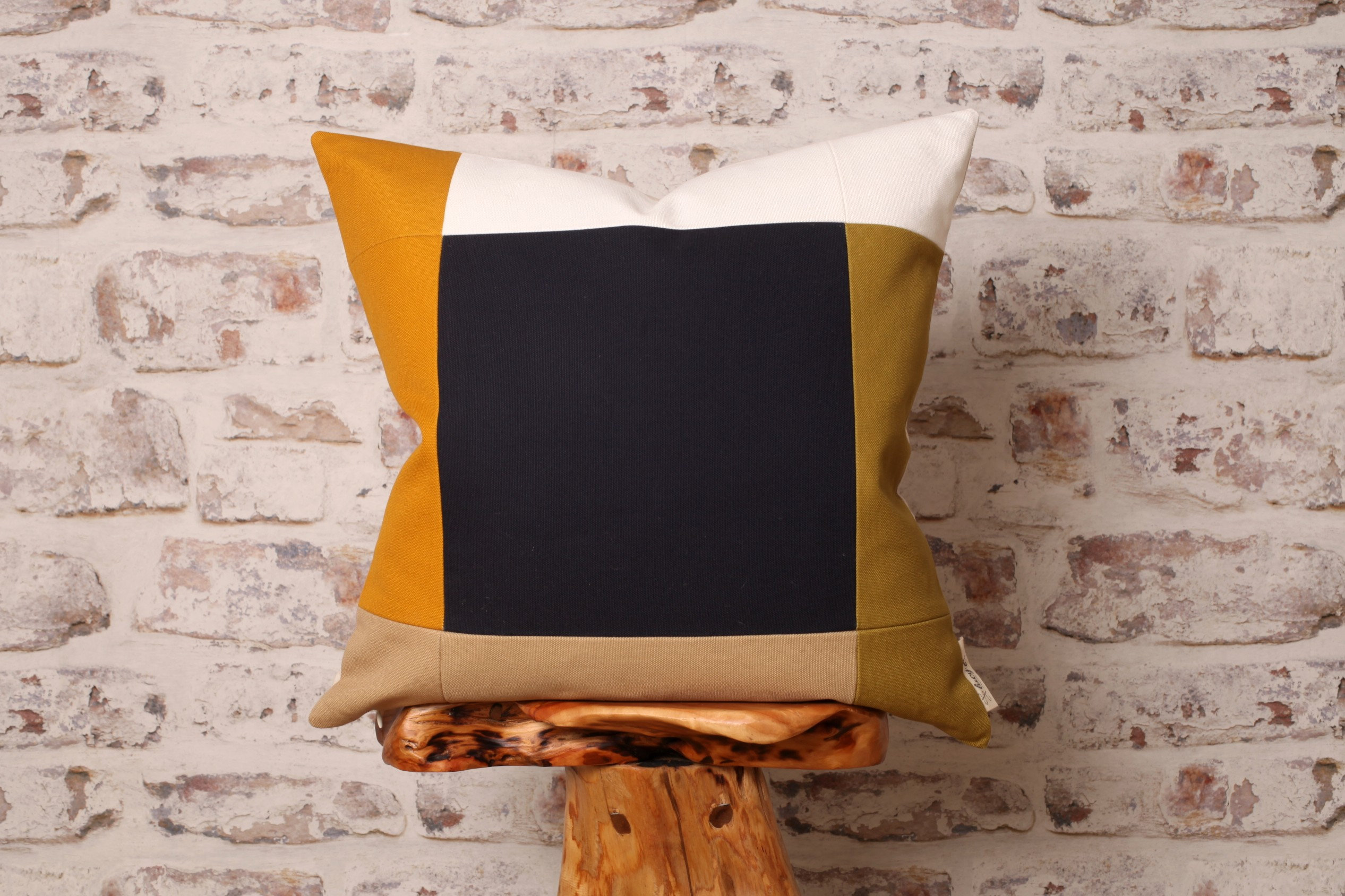 Bauhaus Inspired Navy Colour Block Natural Mustard Olive | Etsy