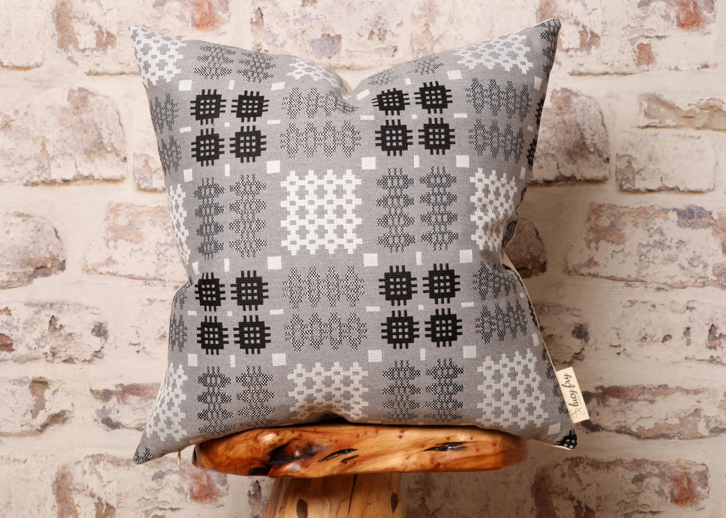 Grey Welsh Blanket Tapestry Style Cushion Cover welsh | Etsy