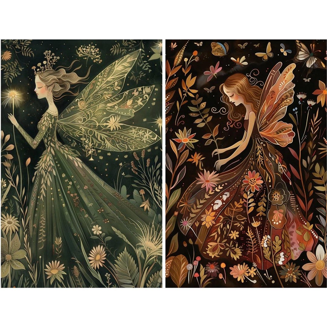 Mystic Fairies #3 | A4 Mulberry Rice Paper | Paper for Decoupage ...