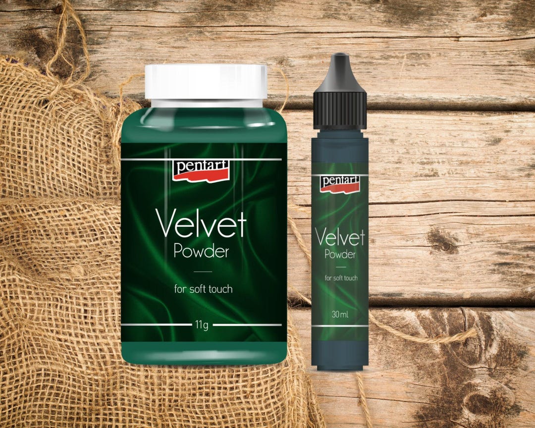 Green Velvet Powder | Pentart | Pen or Bottle | Mixed Media, Stenciling ...