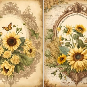 Sunflower Duo Rice Paper A4 Paper for Decoupage Decoupage Central - Etsy