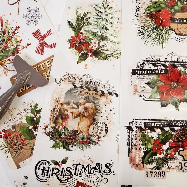 Mini Christmas Tags - Etsy