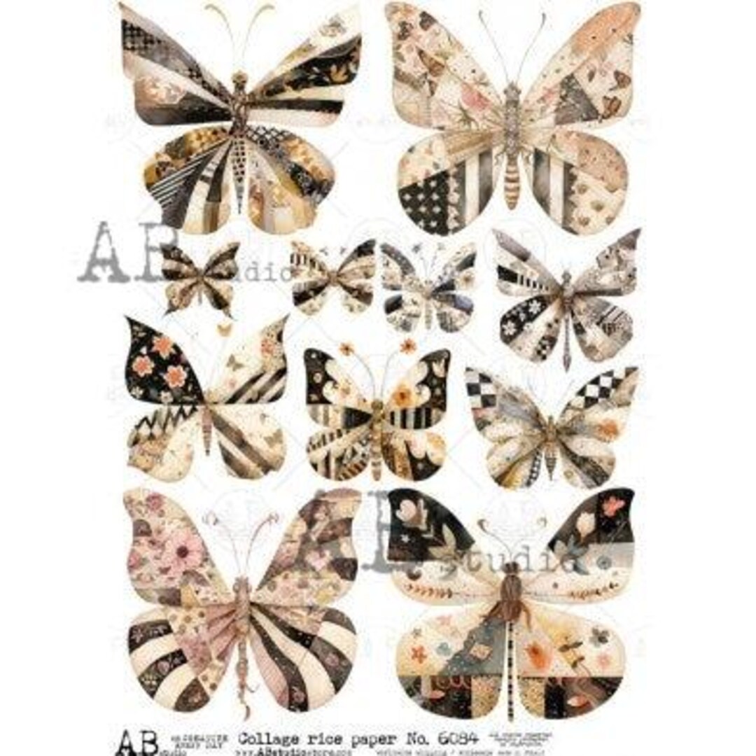 Whimsical Butterflies | A4 Rice Paper | Paper for Decoupage | Decoupage ...