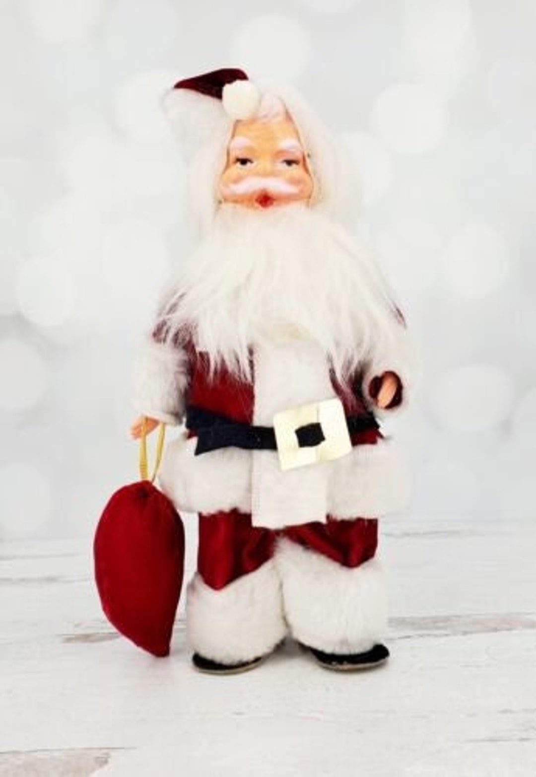 Vintage Plastic and Styrofoam Santa Claus Christmas Figurine Doll 12 ...
