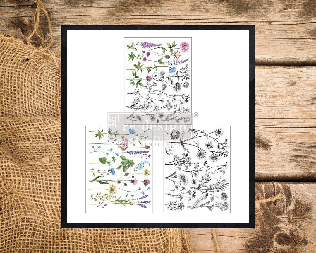 Tiny Flowers Middy Transfer Redesign With Prima 8.5 X 11 Sheets Floral ...