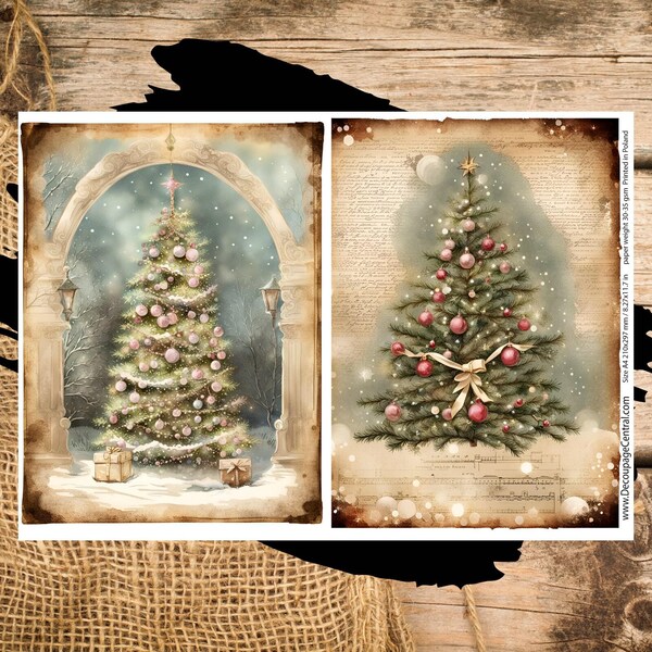 Decoupage Rice Paper Christmas 11x14 - Etsy
