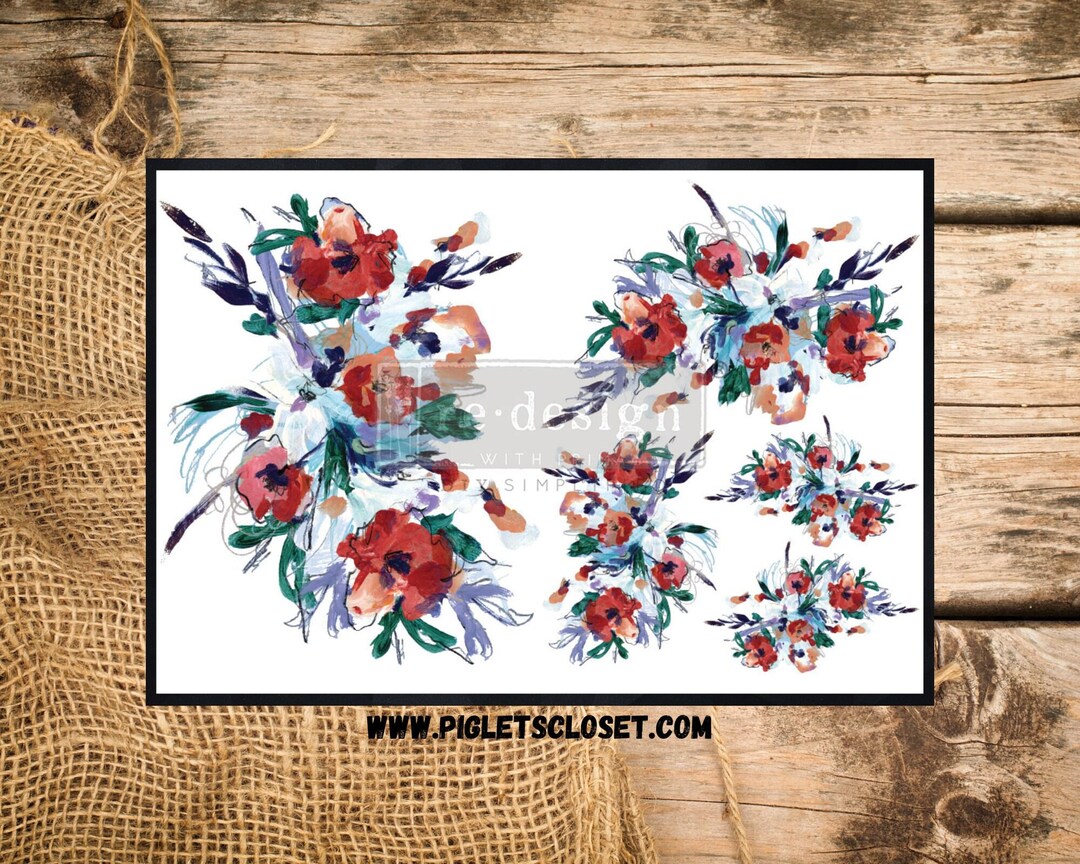 Radiant Blooms | H20 Transfer | Redesign With Prima | 8.5" X 11" Sheets ...