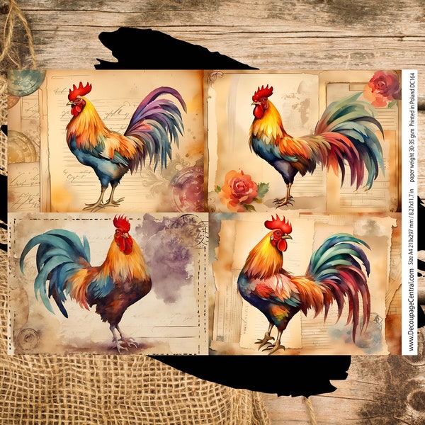 Rooster Rice Paper - Etsy