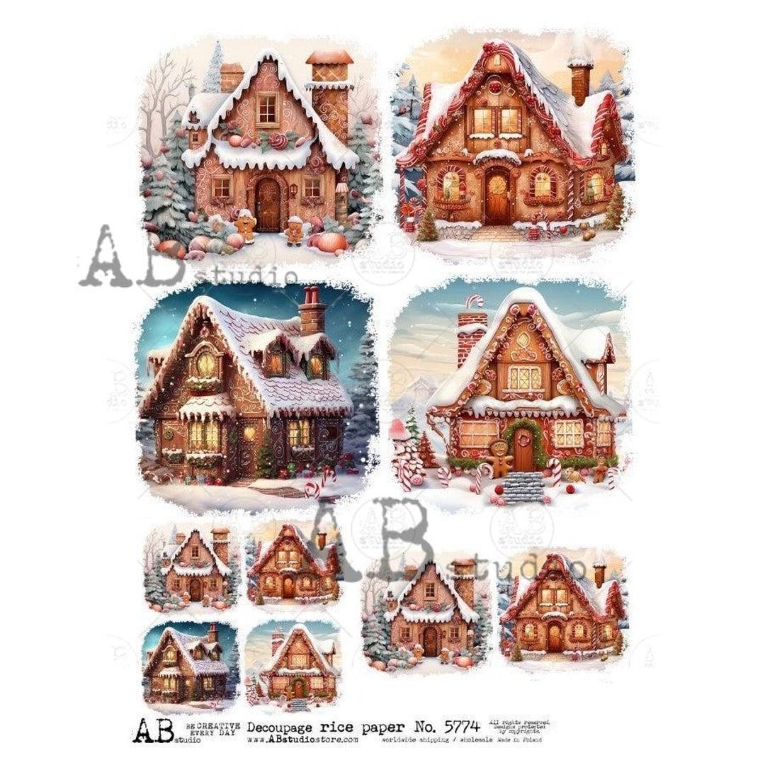 Gingerbread House | A4 Rice Paper | Paper for Decoupage | AB Studios ...