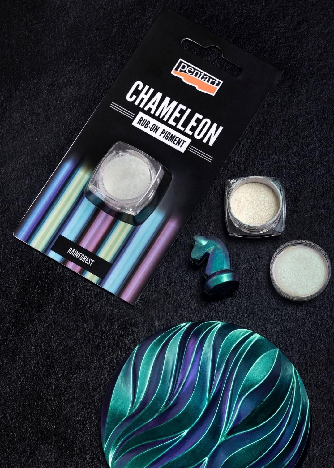 Rainforest Green | Chameleon Rub-on Pigment | Pentart | Powder Pigment ...