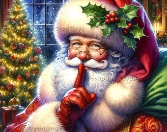 Wreath From Santa A4 Rice Paper Paper for Decoupage Decoupage Creatives ...