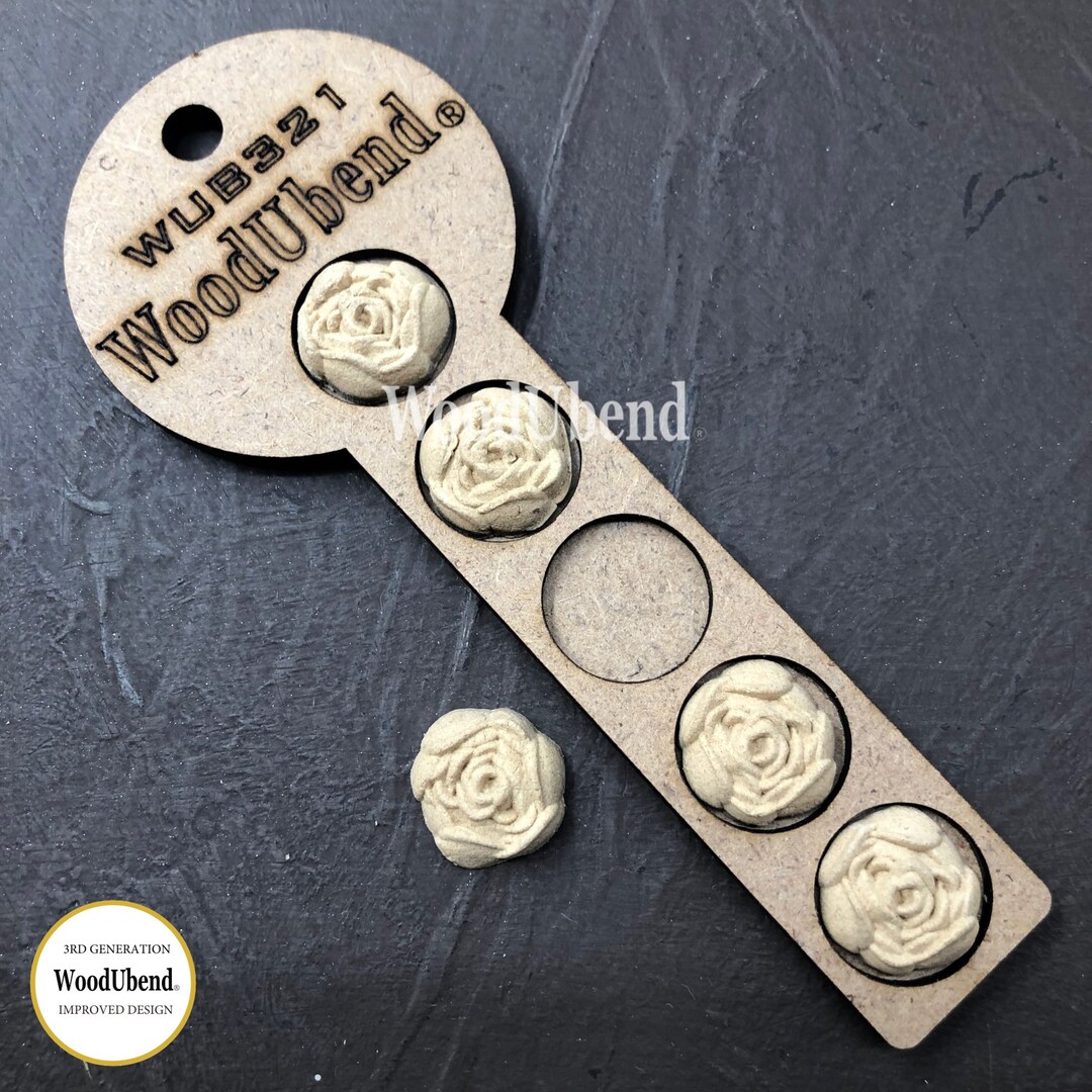 Small Rose 321 Heat Bendable Appliqués Woodubend Mouldings Furniture & Craft Applique - Etsy