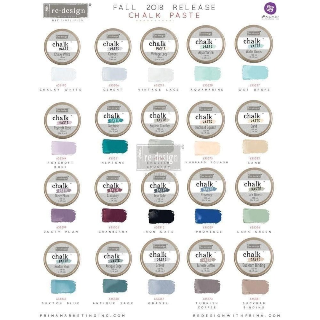 Chalk Paste | Redesign With Prima | Stencil and Craft Paint - Etsy