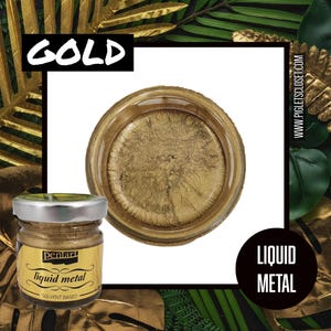 Gold Liquid Metal 30 Ml Pentart, Liquid Pigments, Solvent Based ...