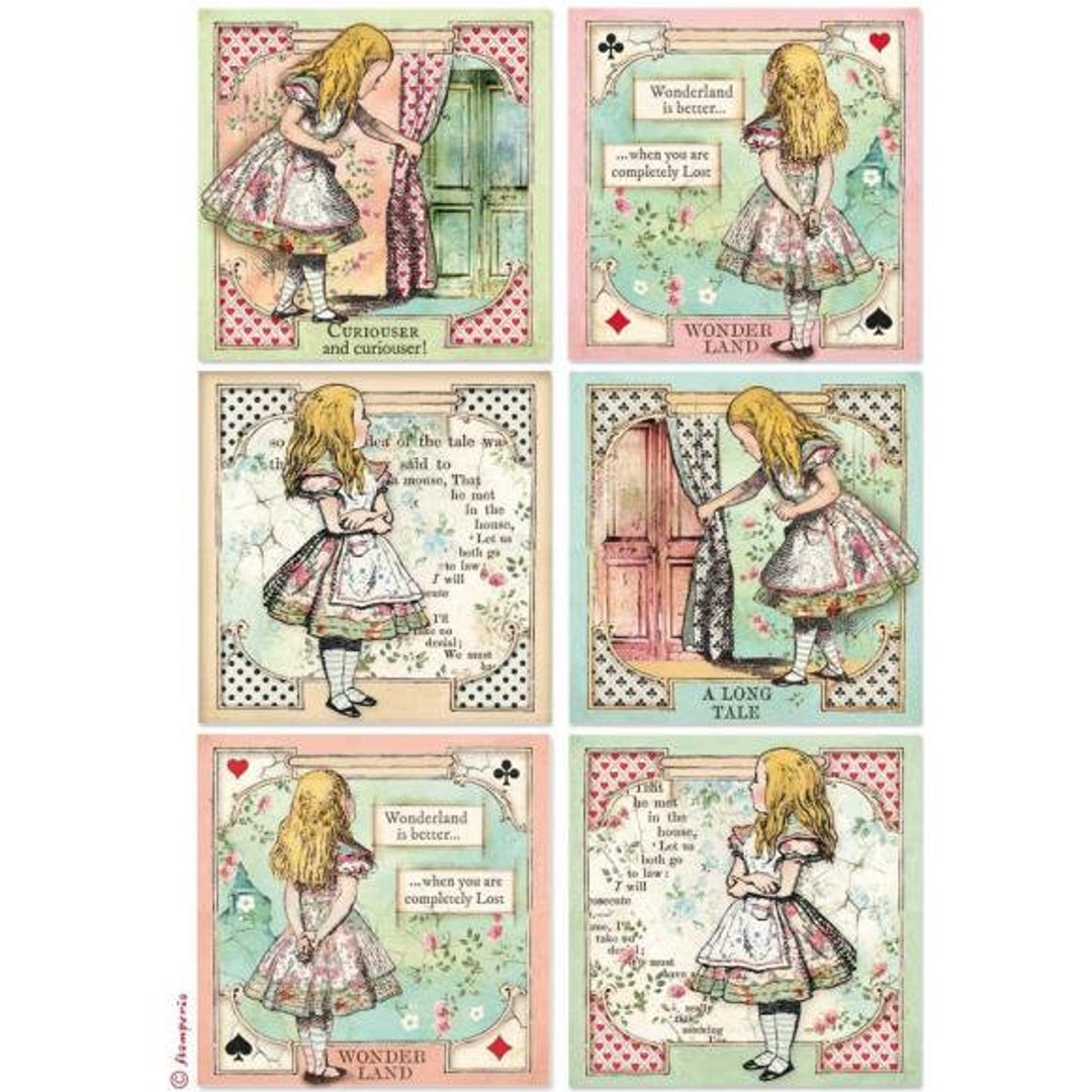 Alice in Wonderland A4 Rice Paper Paper for Decoupage Stamperia - Etsy