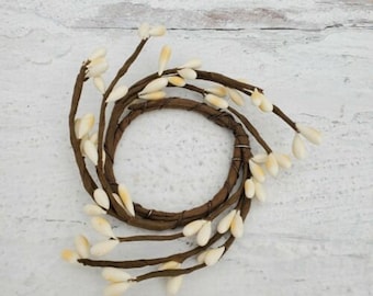 1 Inch Pip Berry Candle Rings set of 4, Gray White & Ivory Taper Candle ...