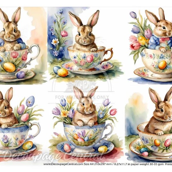 Authentic Tulip Pattern - Large Decoupage for Furniture - Rice Paper ...