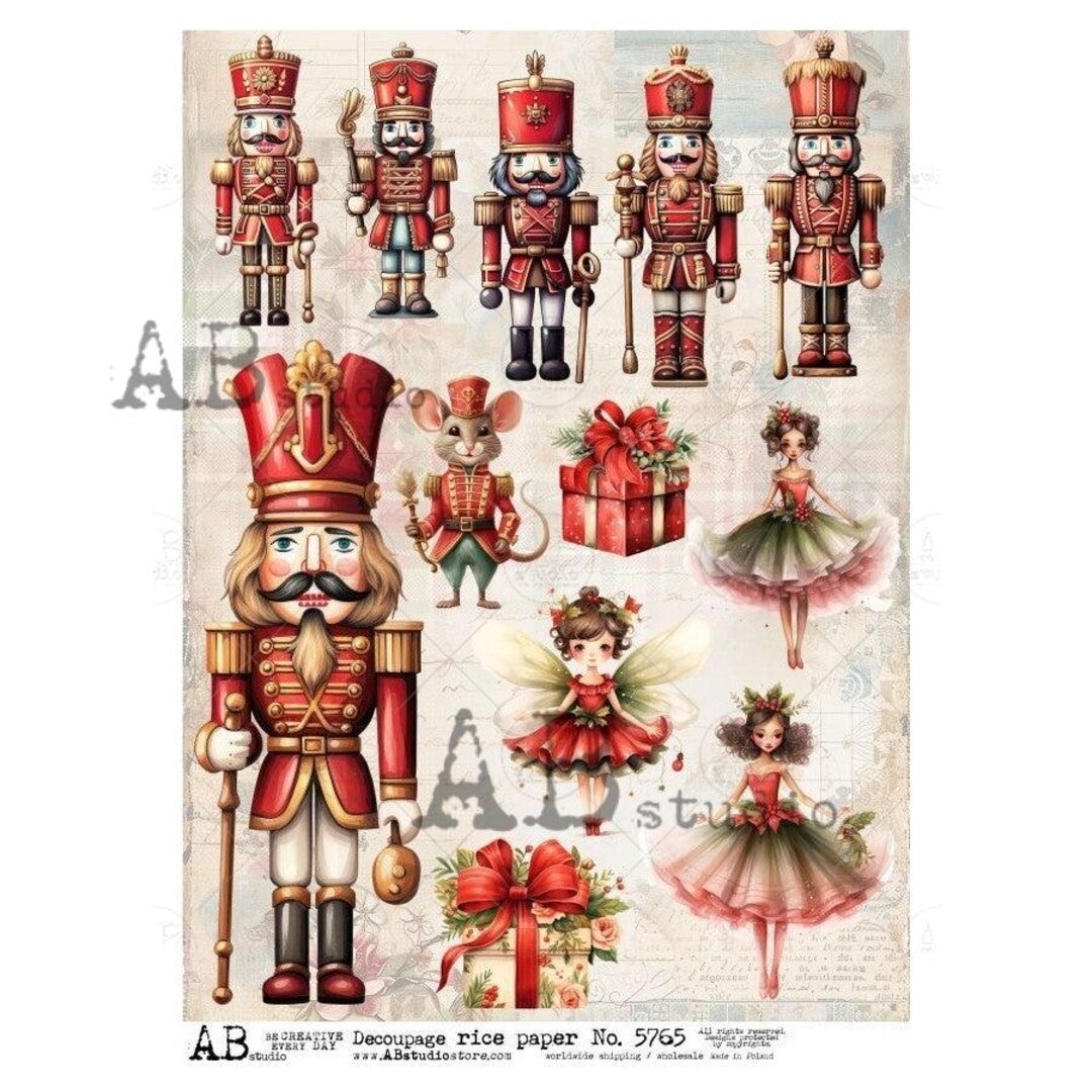 Nutcracker Christmas Elements #2 | A4 Rice Paper | Paper for Decoupage ...
