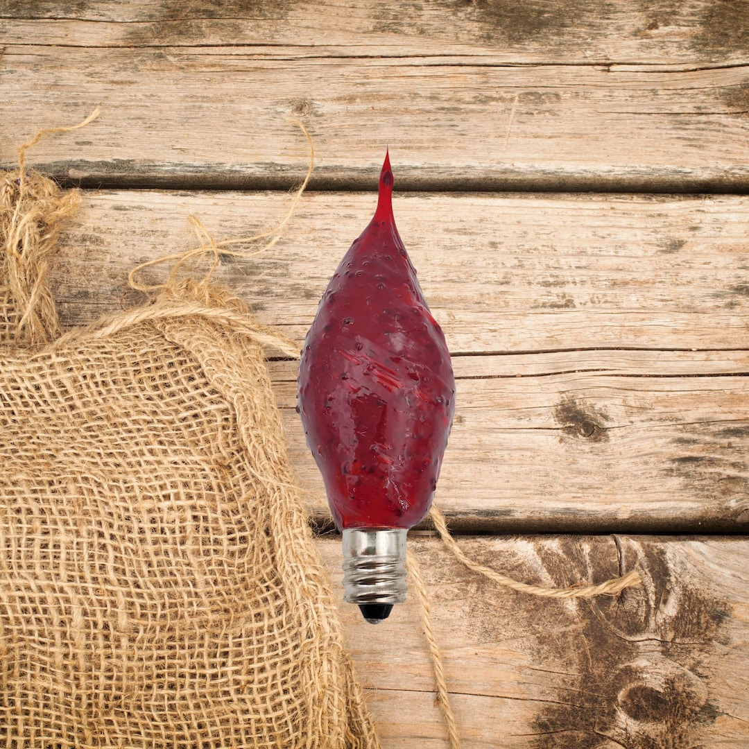 Small Ruby Red Flicker | Silicone Light Bulb | 4W C7 Nightlight Bulb ...