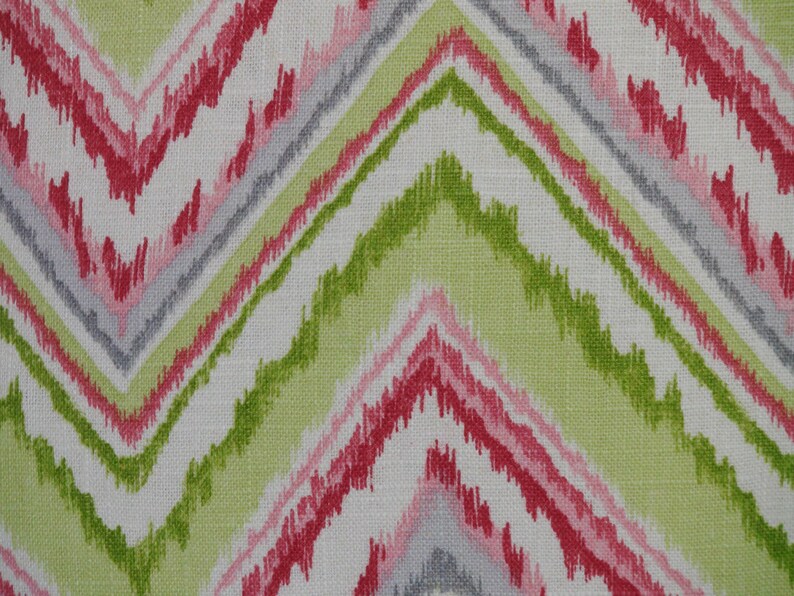 Green Pink Chevron Pillow Cover With Zipper Modern Accent - Etsy