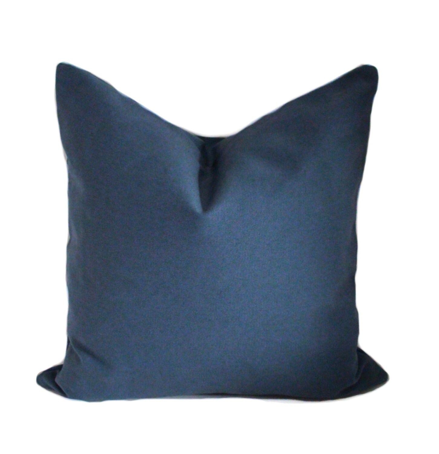 Solid blue decorative throw pillow cover with zipper Blue | Etsy