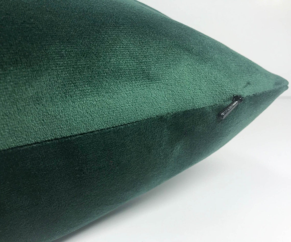 Green Velvet Decorative Throw Pillow Cover With Zipper Velvet | Etsy
