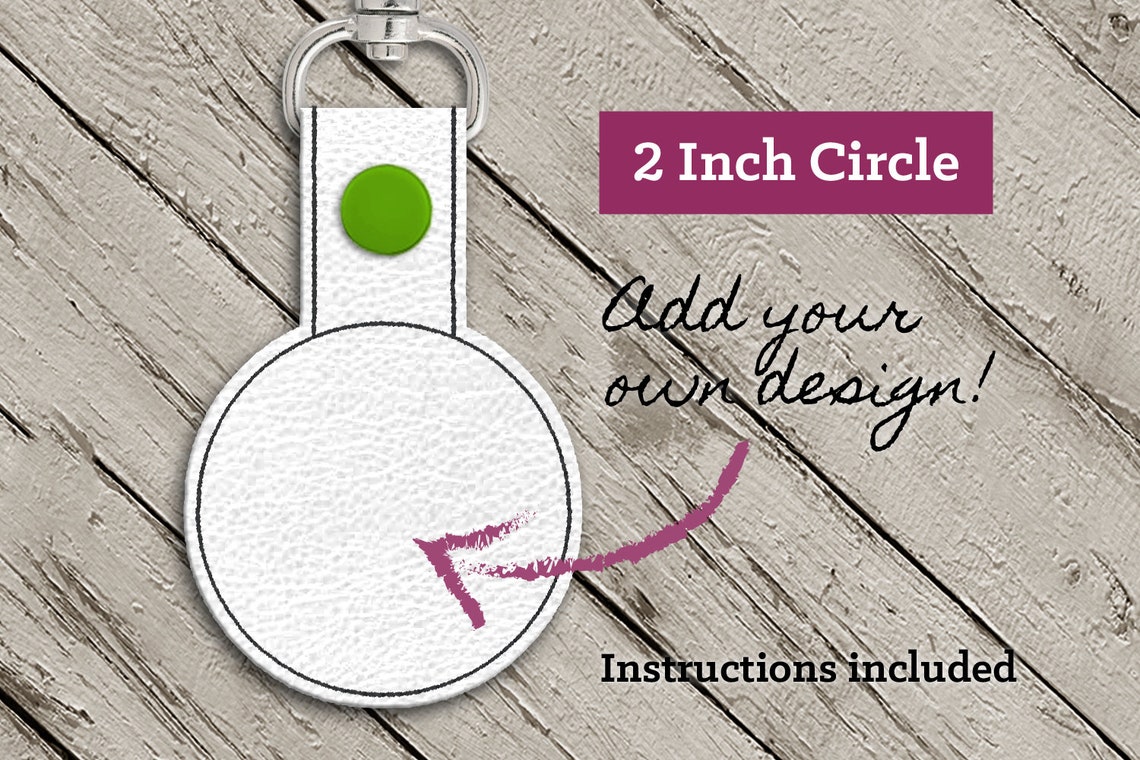 Blank Circle ITH Key Fob Embroidery Design File - Etsy