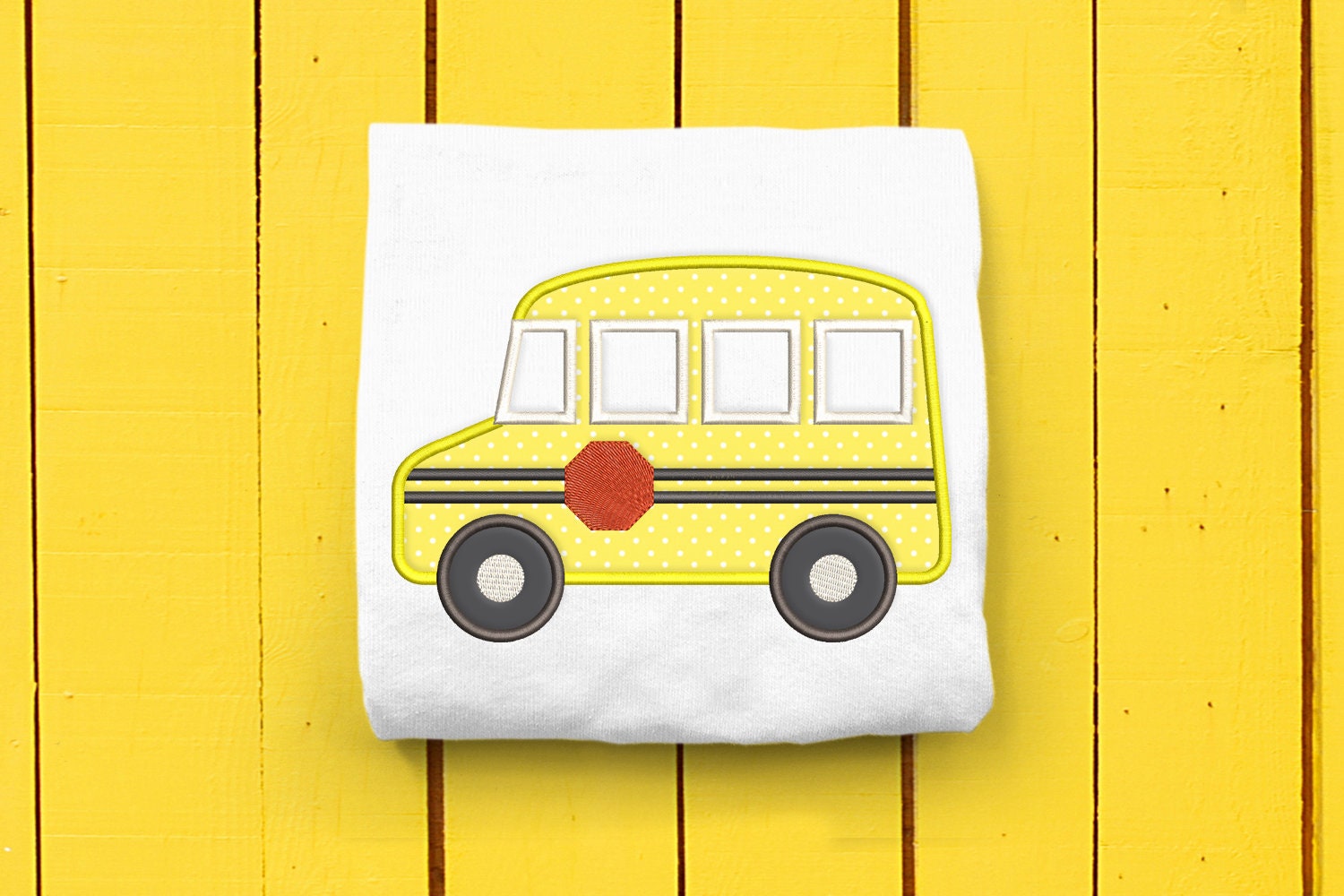 Little School Bus Applique Embroidery Design | Etsy