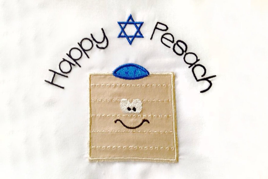 Happy Pesach Passover Matzo Applique Embroidery Design - Etsy