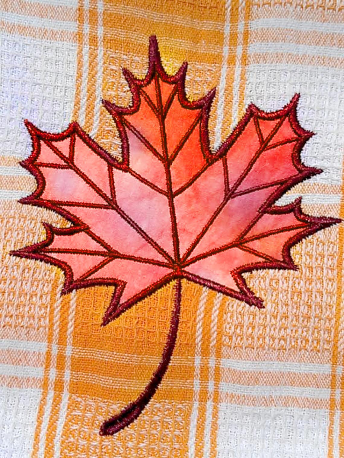 Maple Leaf Applique Embroidery Design - Etsy