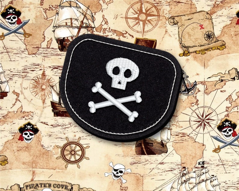 Pirate Patch Feltie Embroidery Design - Etsy