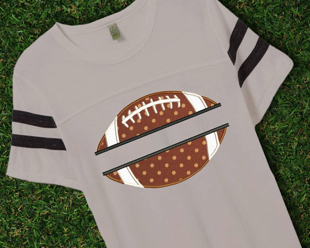 Football Split Applique Embroidery Design | Etsy
