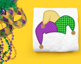 Jester Hat Monogram Topper Embroidery Design Instant - Etsy