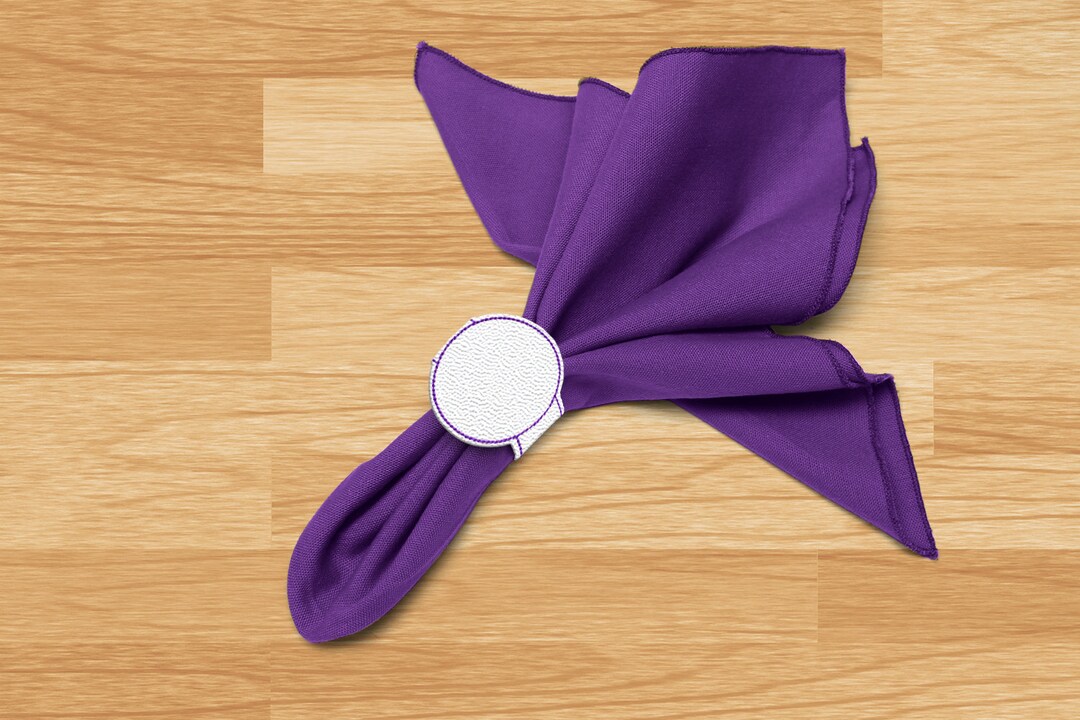 Blank Napkin Ring Circle ITH Applique Embroidery Design - Etsy