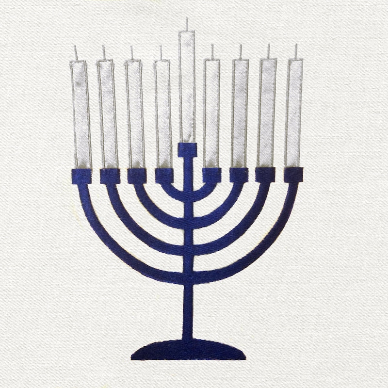 Menorah Applique - Etsy