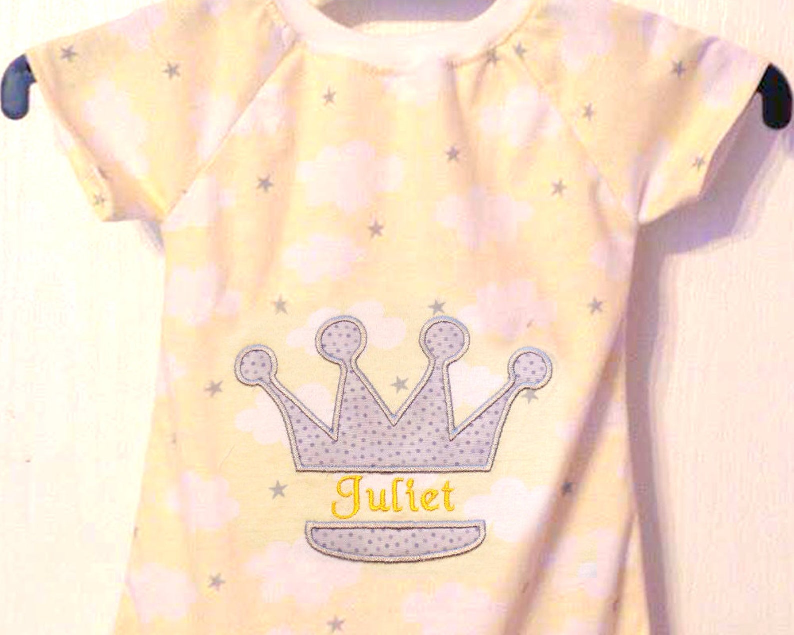 Princess Crown Split Applique Embroidery Design - Etsy