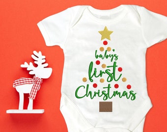 First Christmas Embroidery Design | Etsy
