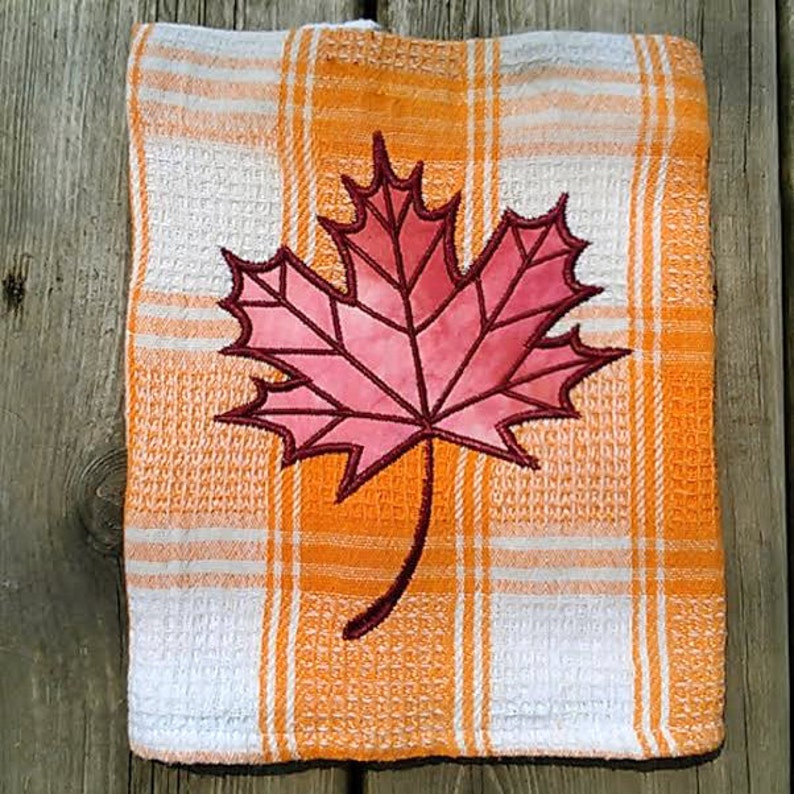 Maple Leaf Applique Embroidery Design - Etsy