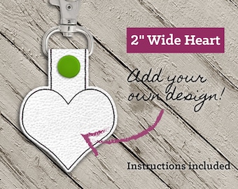 Blank Circle ITH Key Fob Embroidery Design File - Etsy