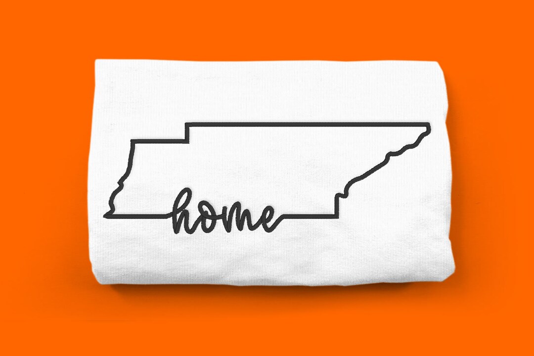 Tennessee Home State Outline Embroidery Design - Etsy