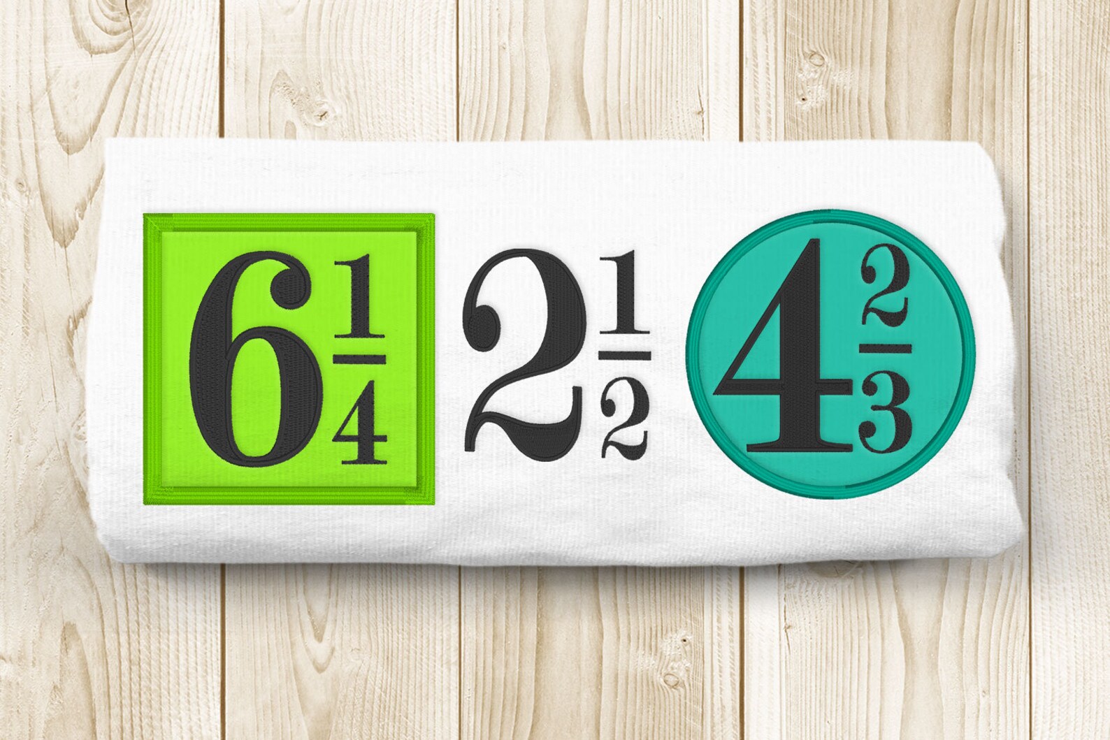 Small Numbers and Fractions Applique Embroidery Design Set - Etsy