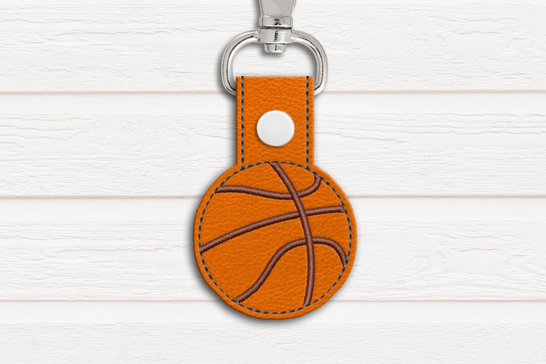 Basketball ITH Key Fob Applique Embroidery File - Etsy