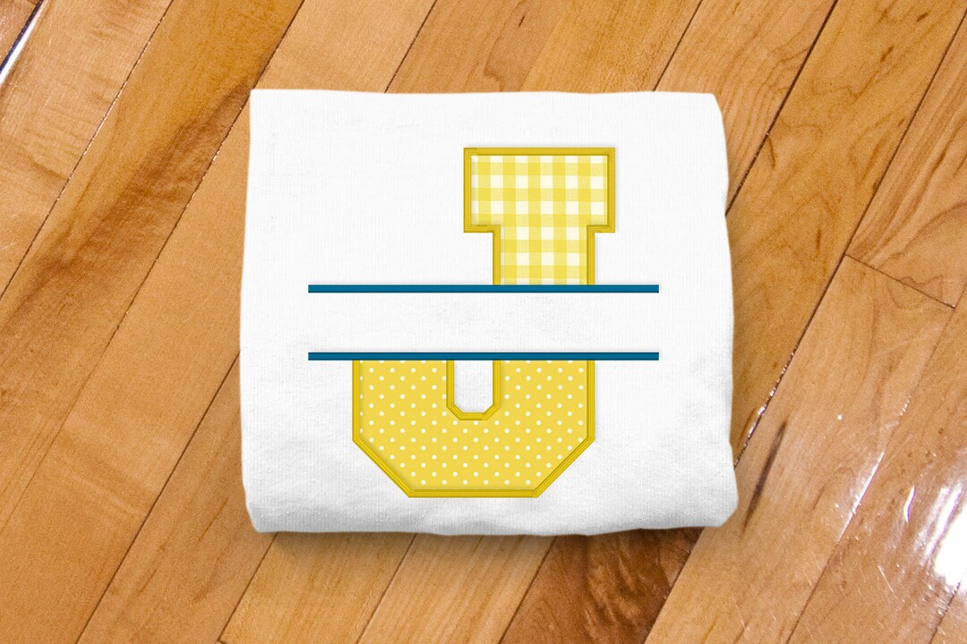 Varsity Letter J Split Applique Embroidery File - Etsy