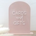 Acrylic Arch Cards and Gifts Sign | Acrylic Wedding Sign | Wedding ...