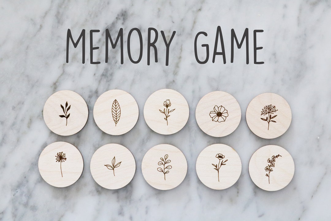 Wood Memory Game Set | Matching Game | Preschool | Montessori | Waldorf ...