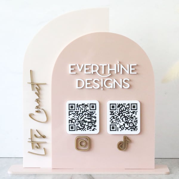 Double Qr Code Sign - Etsy