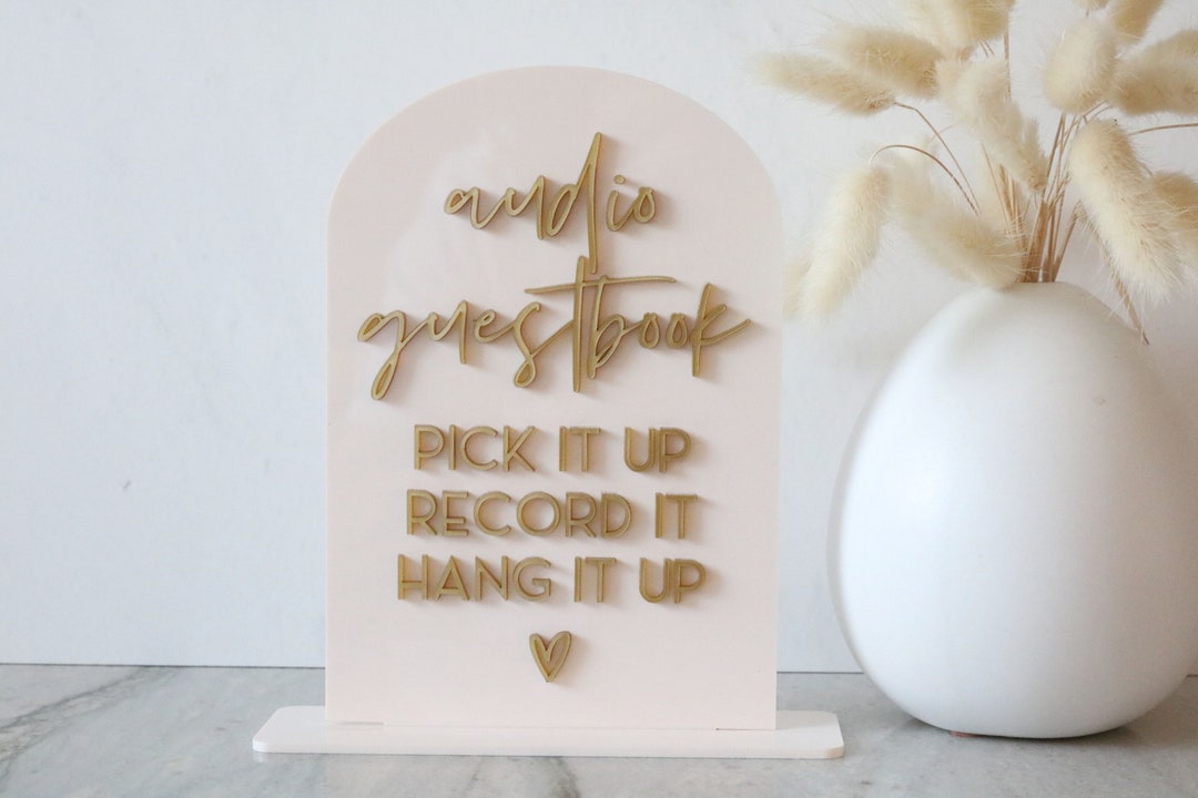 Acrylic Arch Audio Guestbook Sign | Guestbook Sign | Arched | Acrylic ...