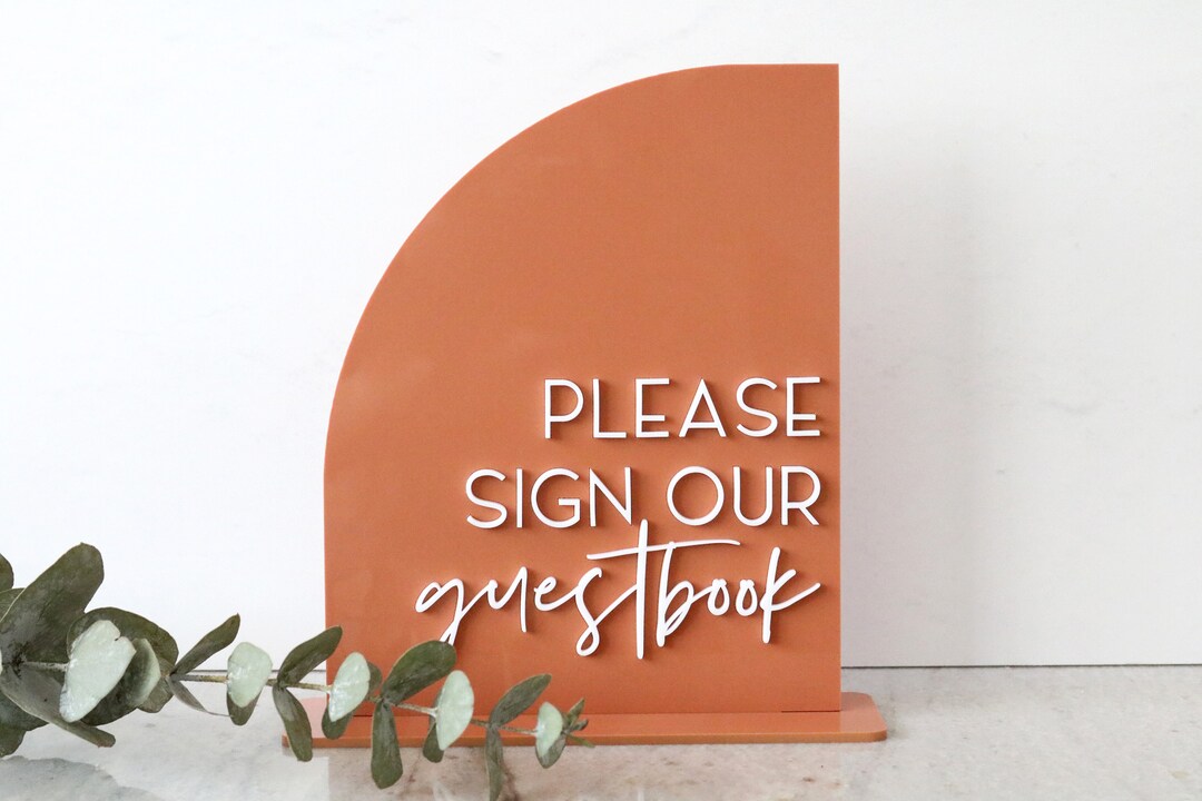 Acrylic Half Arch Guestbook Sign | Acrylic Wedding Sign | Wedding Decor ...