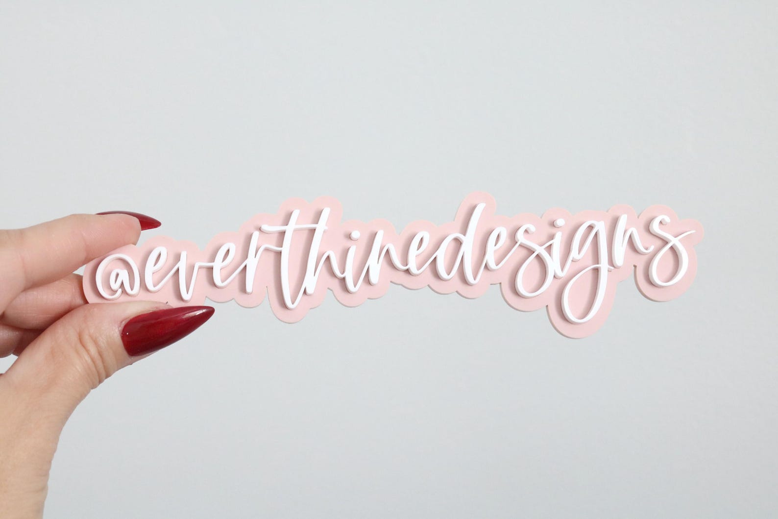 Acrylic 3D Social Media Watermark Business Sign | Small Business Sign ...