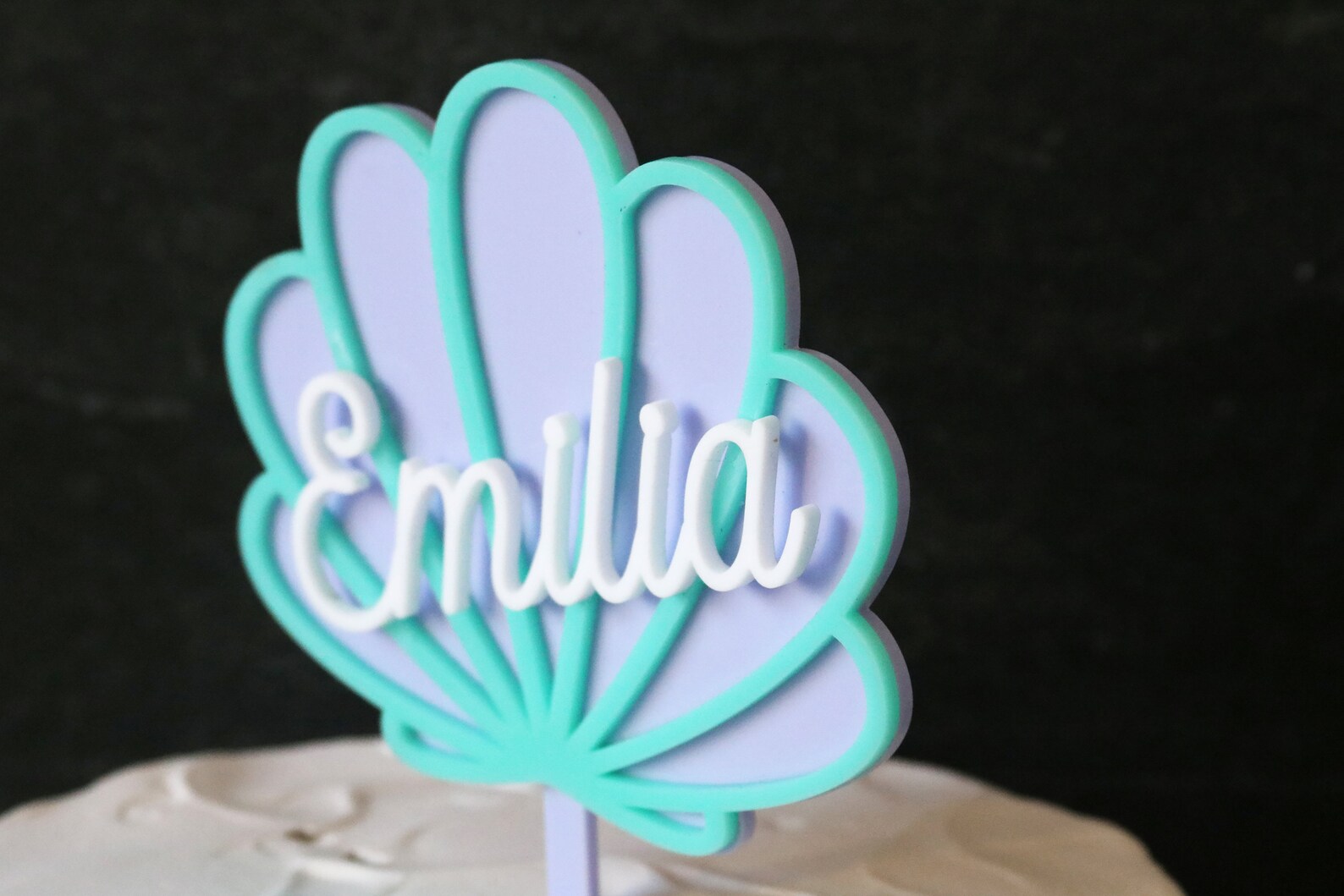 Custom Mermaid Clam Shell Acrylic Cake Topper Birthday - Etsy